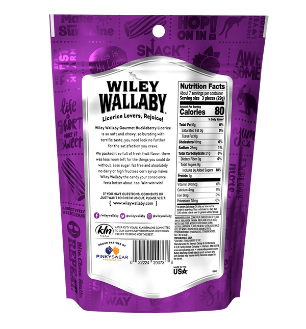 Huckleberry Candy Wiley Wallaby Huckleberry Licorice - 10oz Soft ...